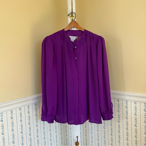 Susan Hutton | Tops | Vintage Susan Hutton Button Down Blouse Top ...